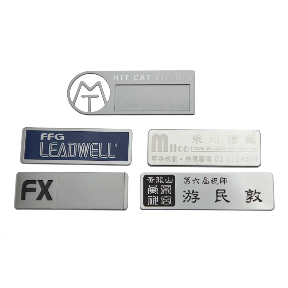 Engraved Stainless Steel Name Badges Features